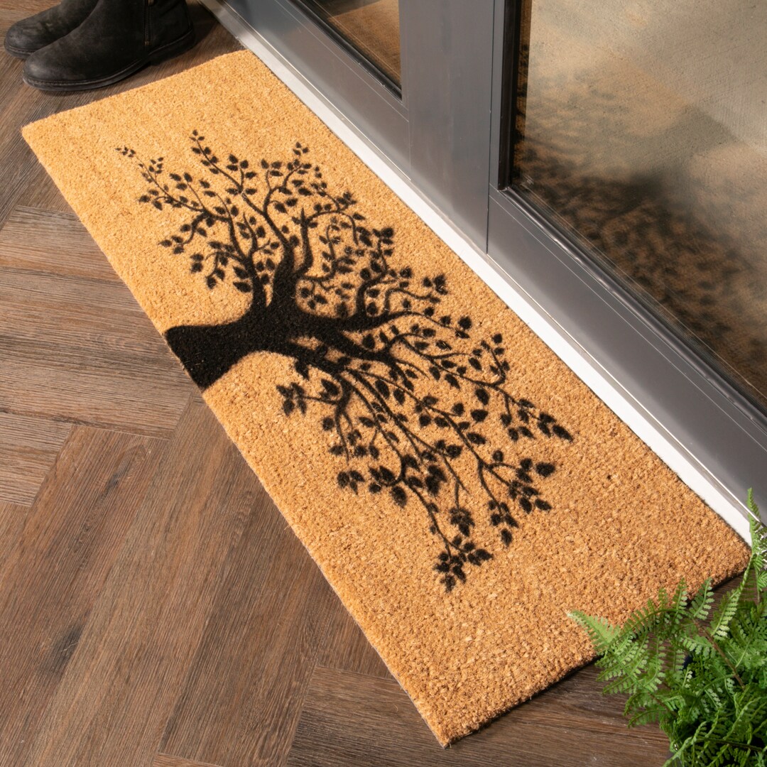 Tree of Life Double Door Mat Non Slip Patio Doormat Welcome Front Door ...