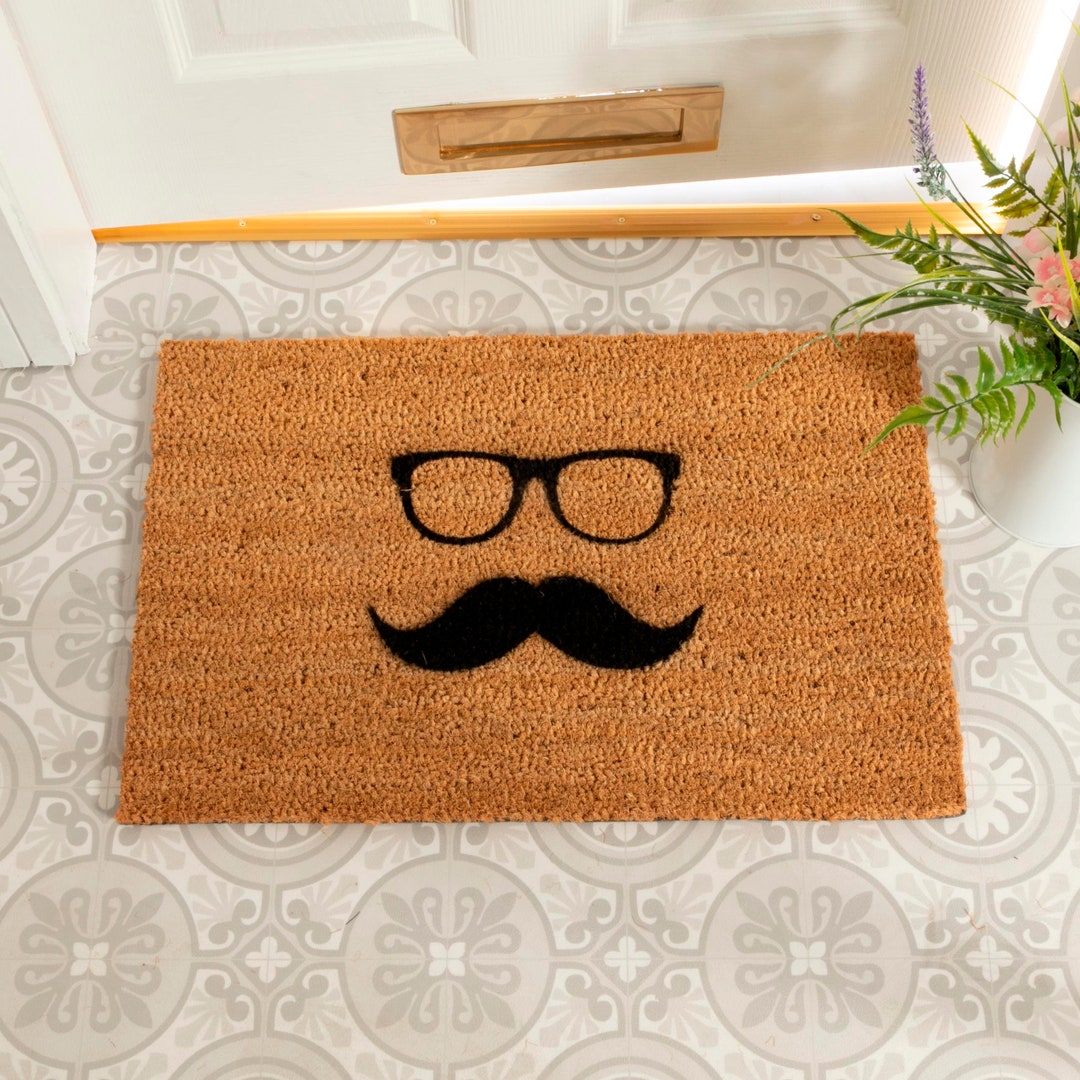 Quirky Moustache Doormat funny Moustaches Doormat Doormat - Etsy