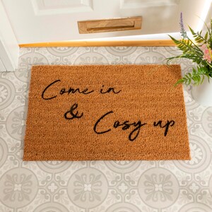 Come in & Cosy up Coir Doormat - Etsy