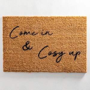 Come in & Cosy up Coir Doormat - Etsy