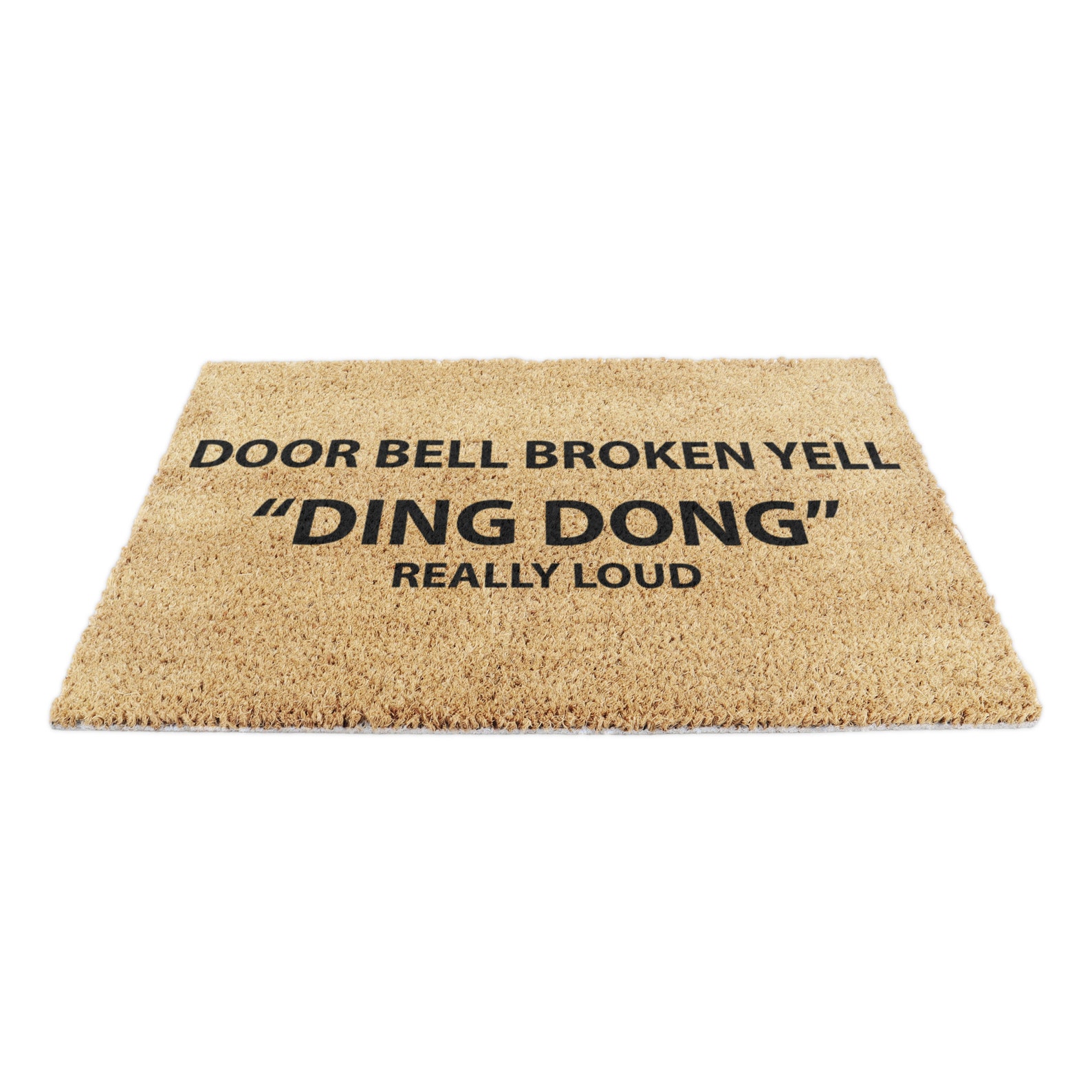 Doorbell Broken Funny Doormat Bell Broken Yell Ding Dong Door Mat ...