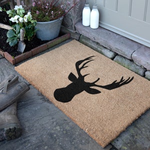 Deer Door Mat - Stag Non Slip Floor Mat - Home Decor - Indoor Outdoor ...