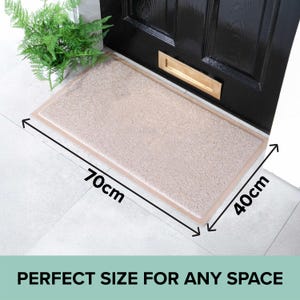 Navy Leaf Pattern Mat - Indoor/outdoor Doormat - Botanical Leaf Doormat ...