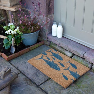 Fish Coir Doormat - Welcome Doormat - Anniversary Gift - Housewarming ...