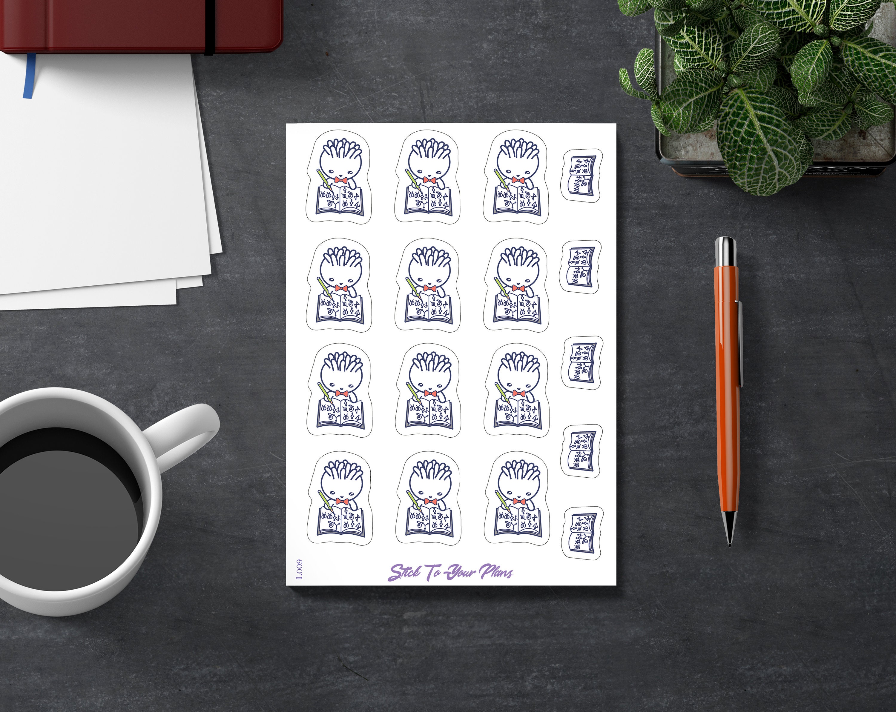 Homework Planner Stickers, Kawaii Stickers, Back to School Stickers ...