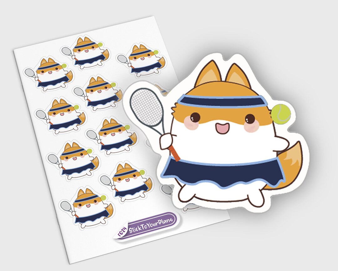 Tennis Planner Stickers, Tennis Mom Stickers, Kawaii Sports Stickers ...