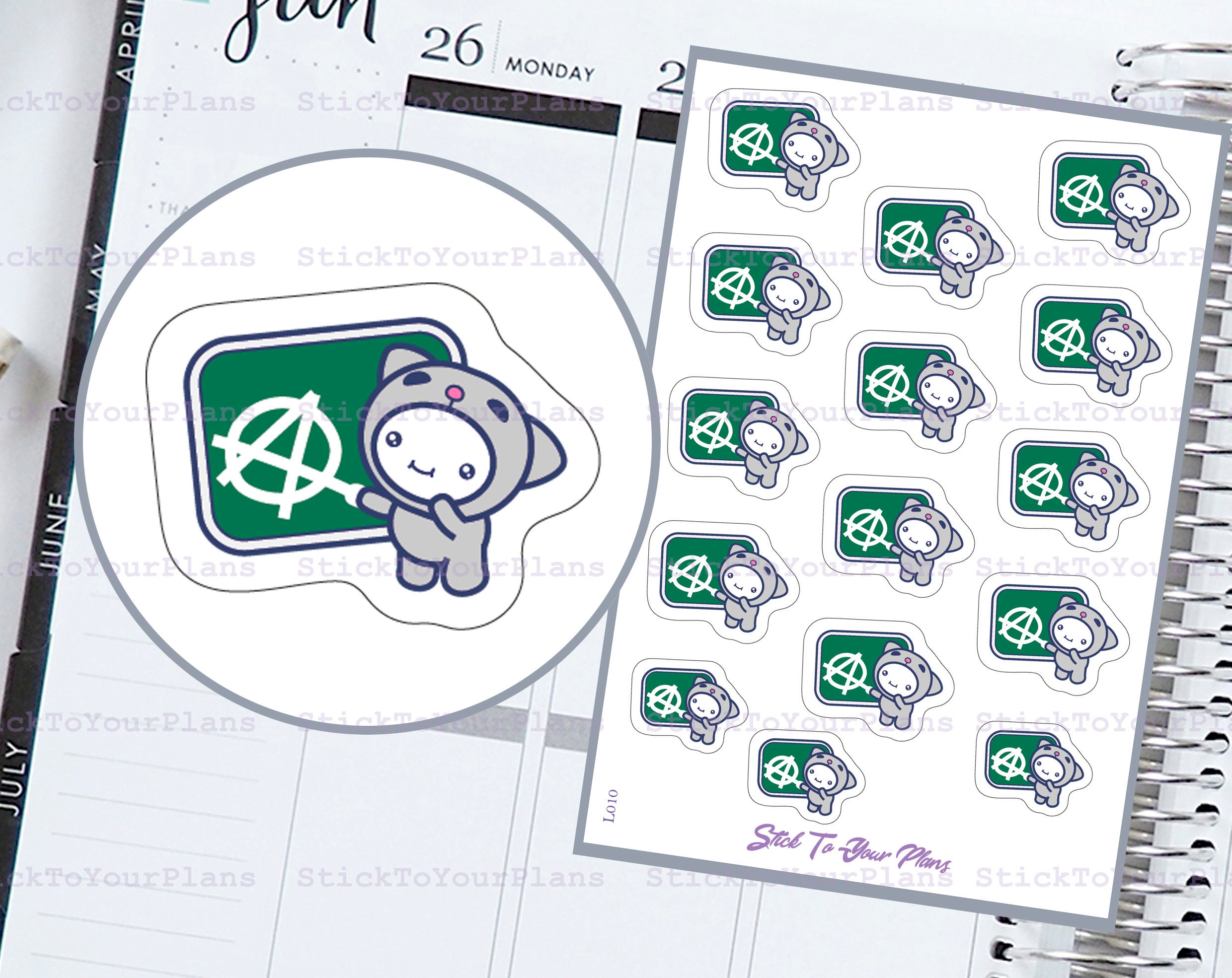 Keine Schule Sticker, lustige Sticker, Kawaii Sticker, Charakter ...