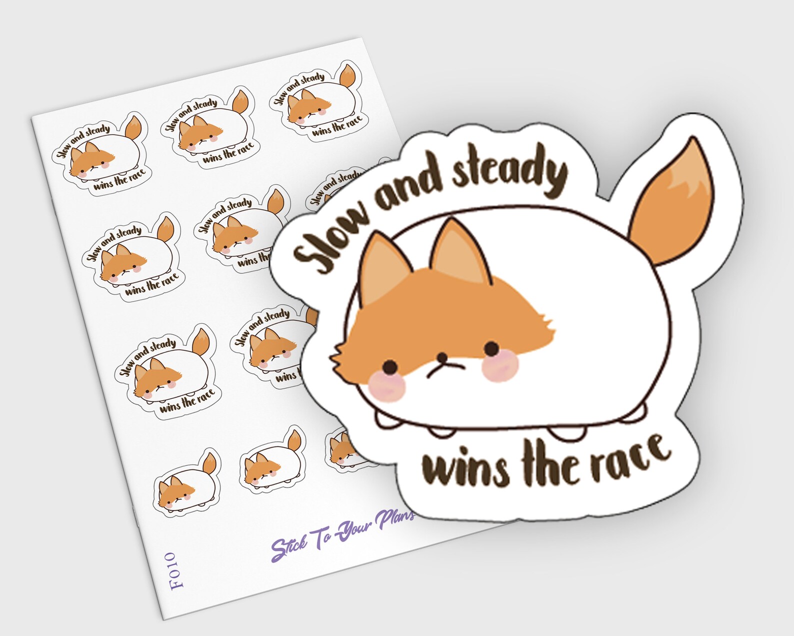 Cute Fox Positive Message Stickers - Etsy