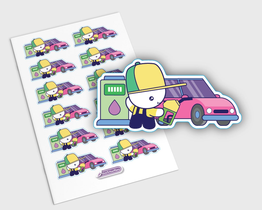 Gas Station Stickers, Refuel Stickers, Change Oil Stickers, Funny ...