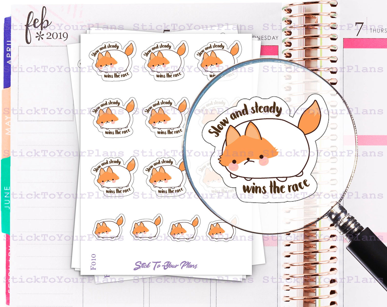Cute Fox Positive Message Stickers - Etsy