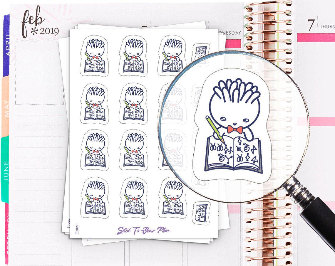 Homework Planner Stickers, Kawaii Stickers, Back to School Stickers ...
