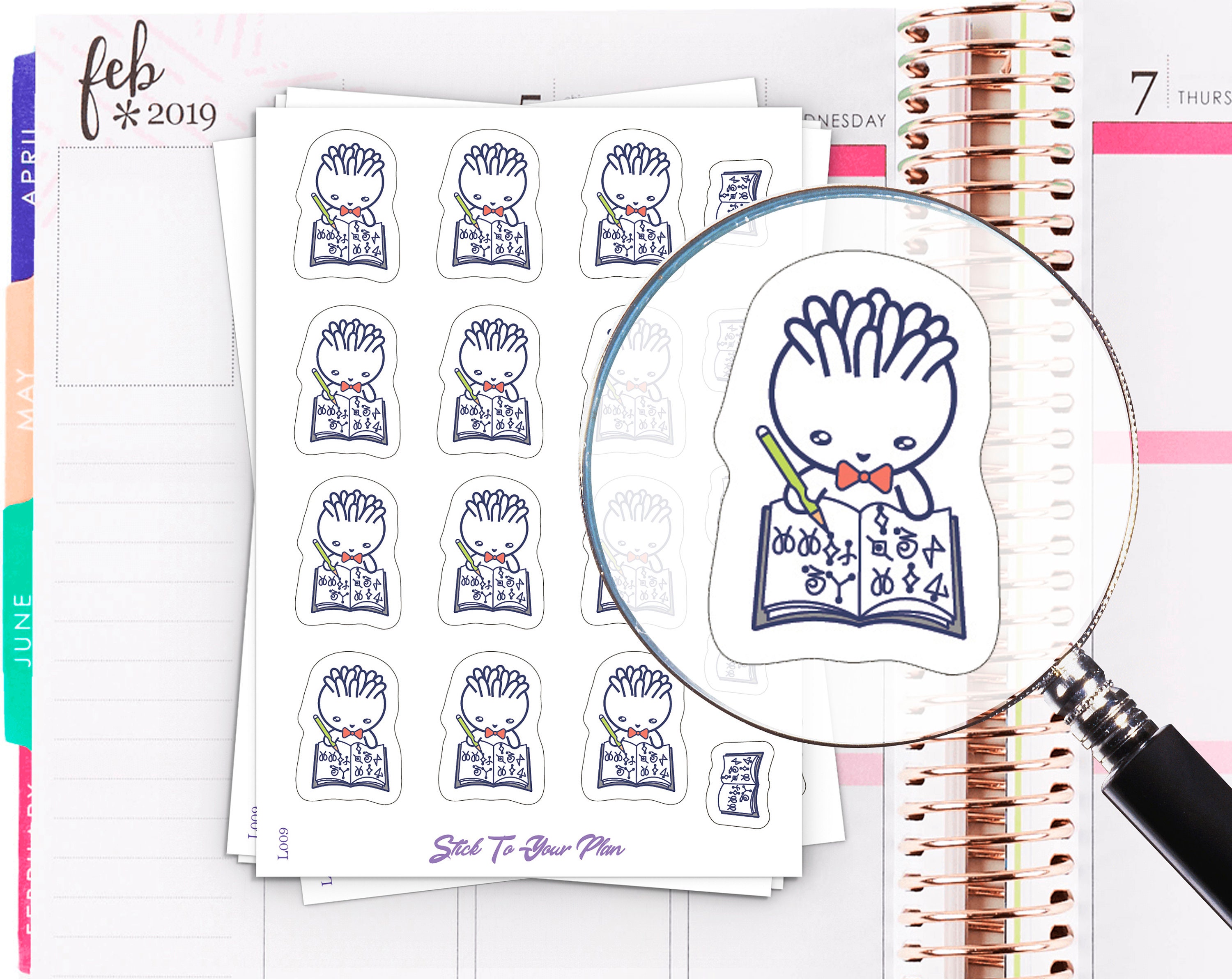 Homework Planner Stickers, Kawaii Stickers, Back to School Stickers ...