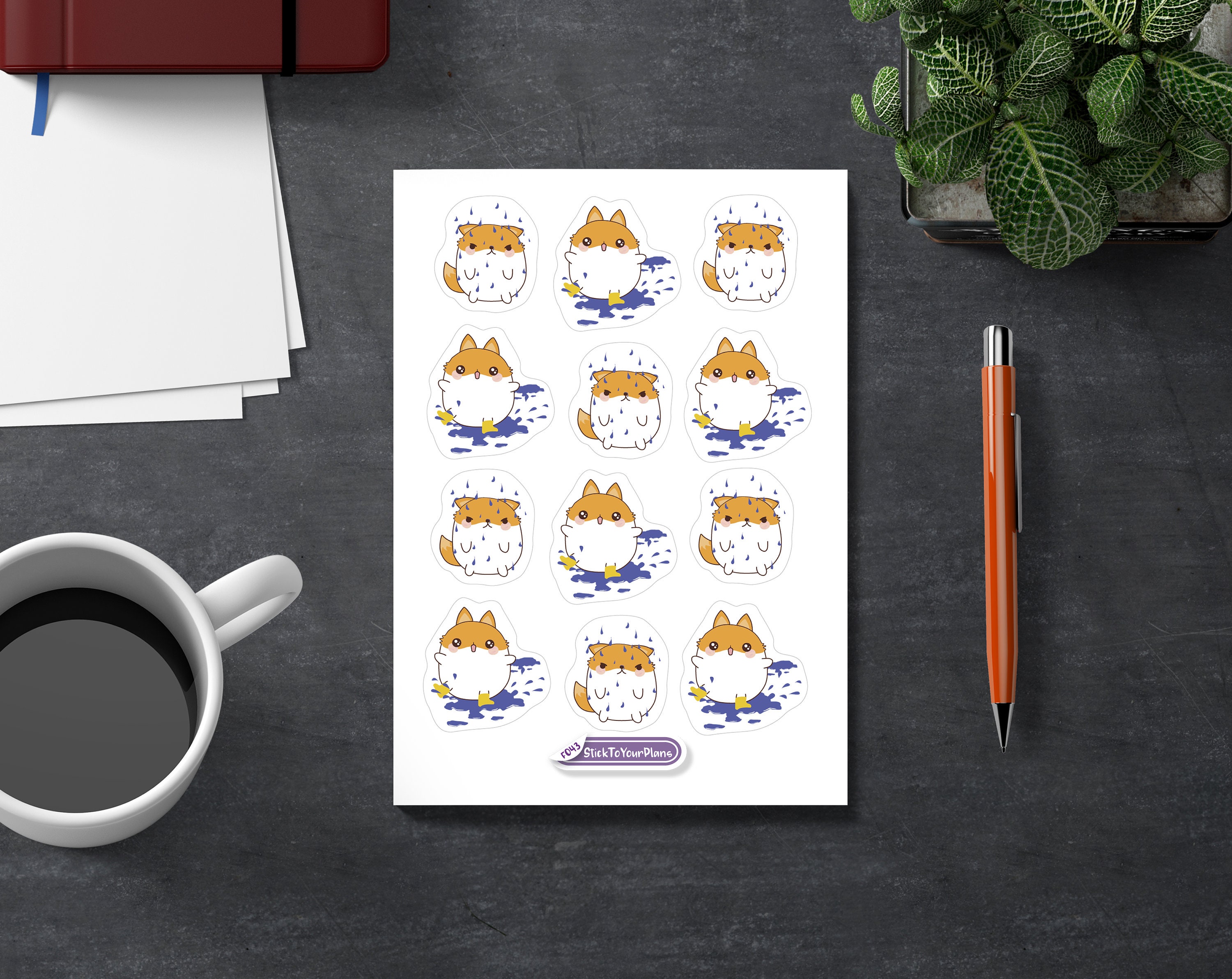 Rain Stickers, Weather Stickers for Planner, Weather Planner Stickers ...