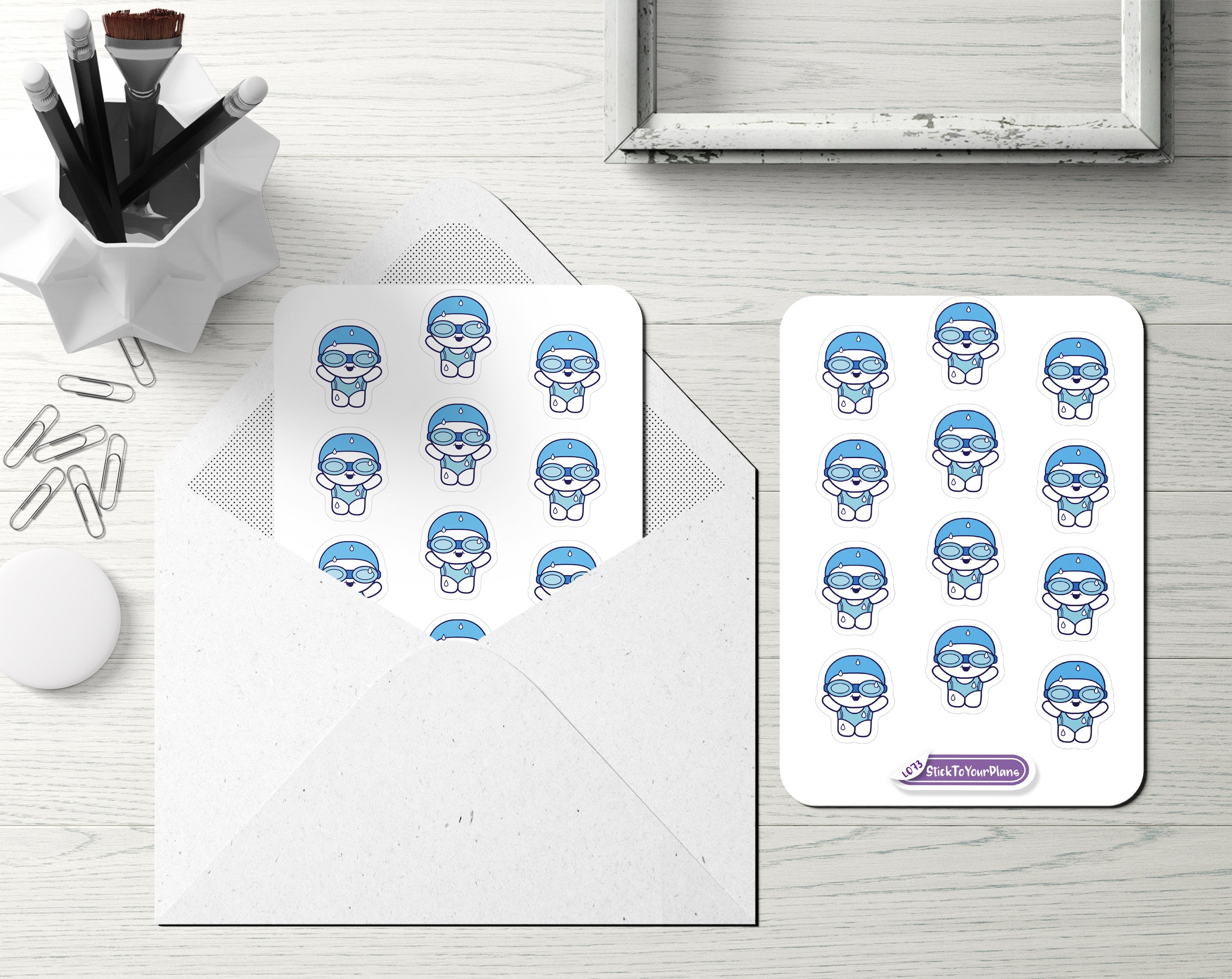 Swim Practice Stickers, Funny Swimming Stickers, Pool Stickers, Kawaii ...