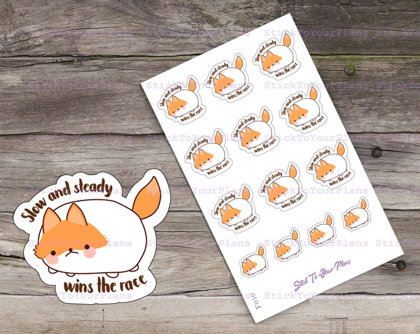 Cute Fox Positive Message Stickers - Etsy
