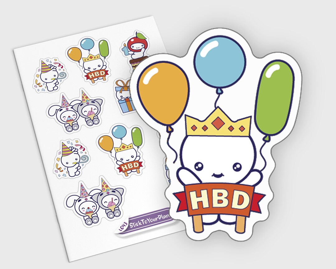 Planner Birthday Stickers, Happy Birthday Planner Stickers, Funny ...