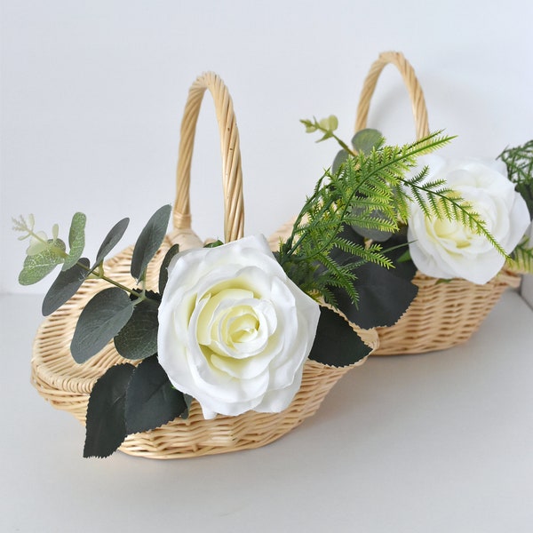Wicker Flower Basket - Etsy