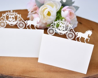 Cinderella Carriage Place Cards Wedding Escort Cards Disney - Etsy
