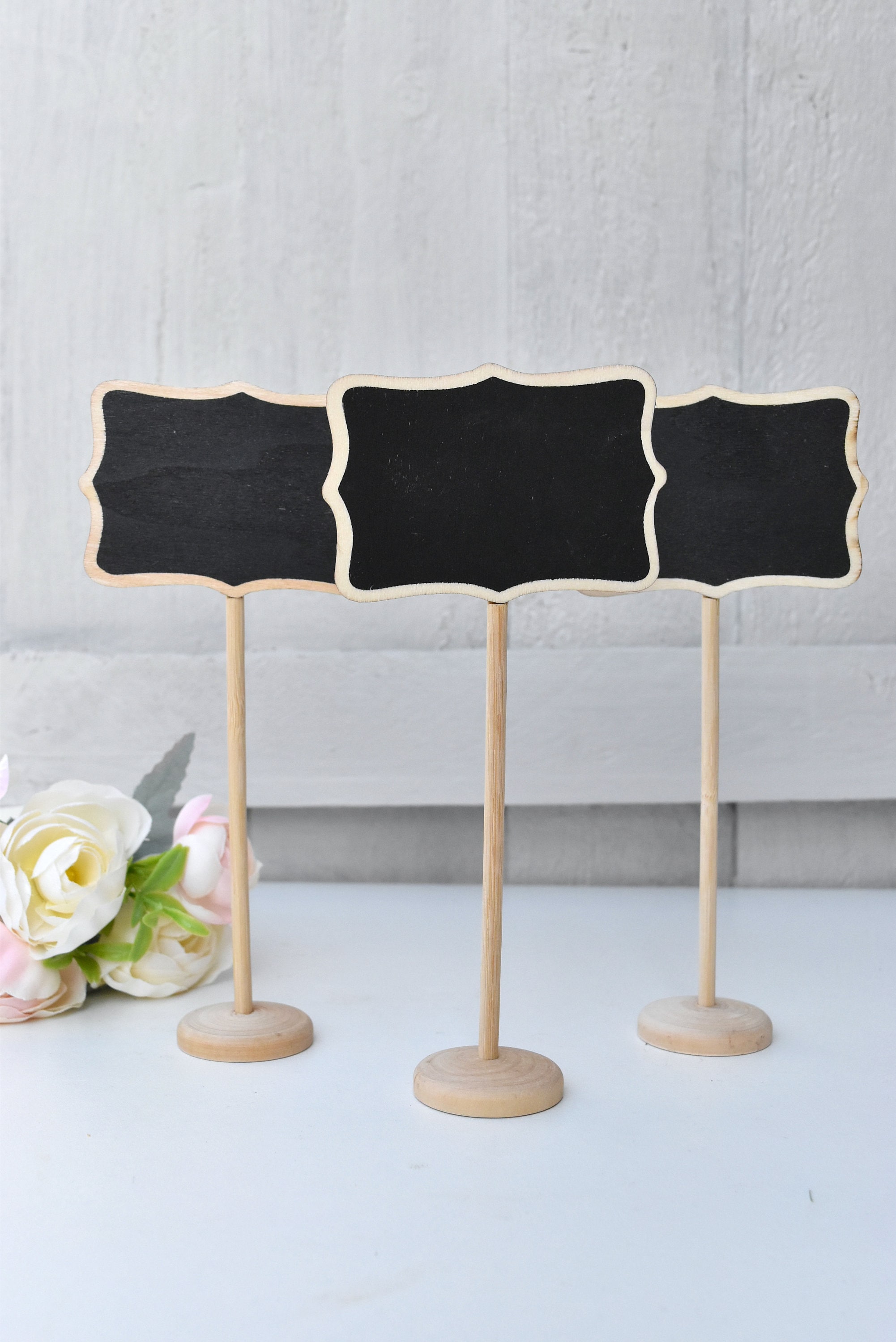 Wedding Chalkboard Stands - Name Place Card/table Numbers/dessert Bar ...