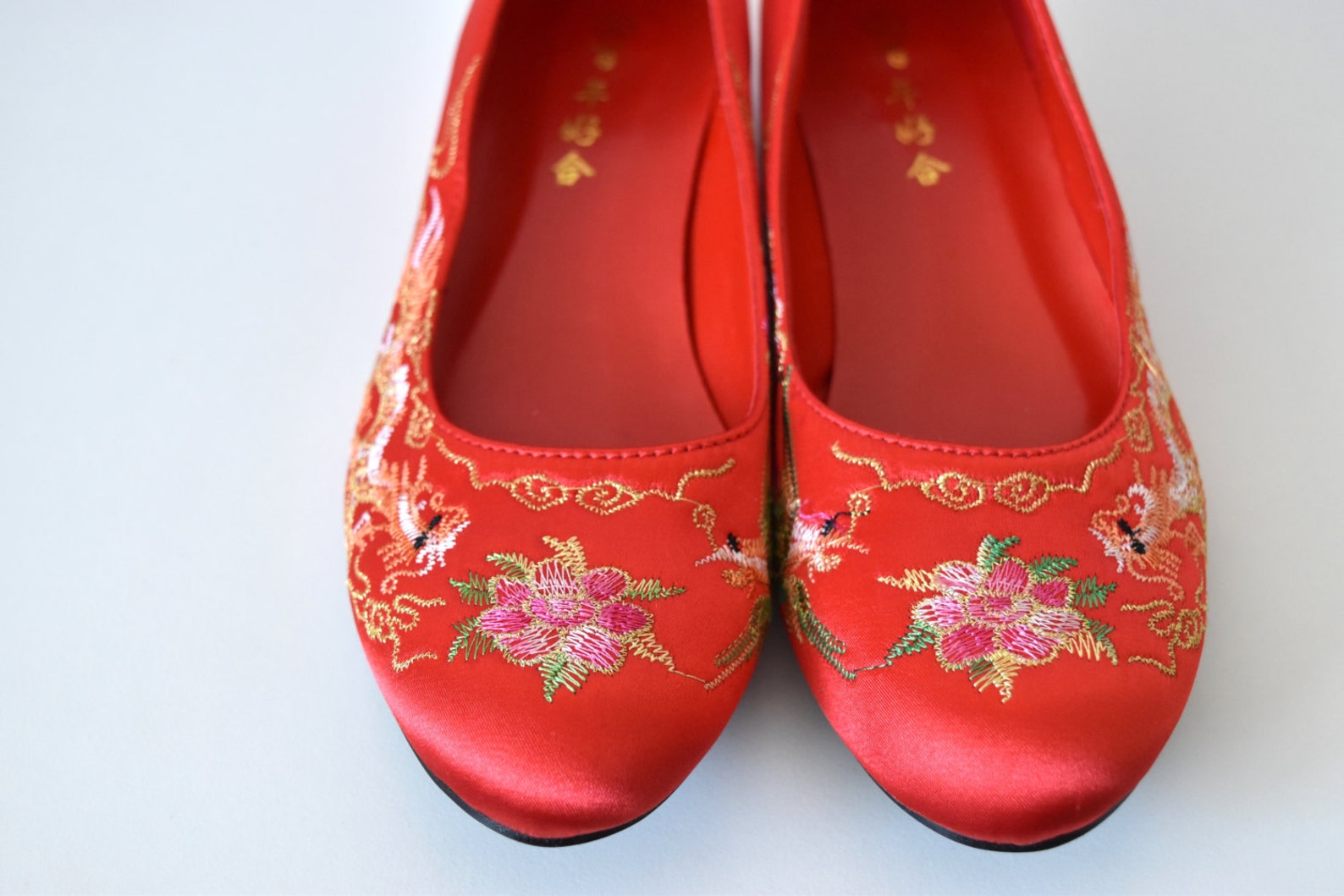 Chinese Wedding Shoes Mei Traditional Red | Etsy