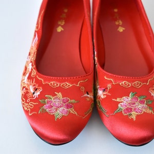 Chinese Wedding Shoes - Mei Traditional Red - Etsy