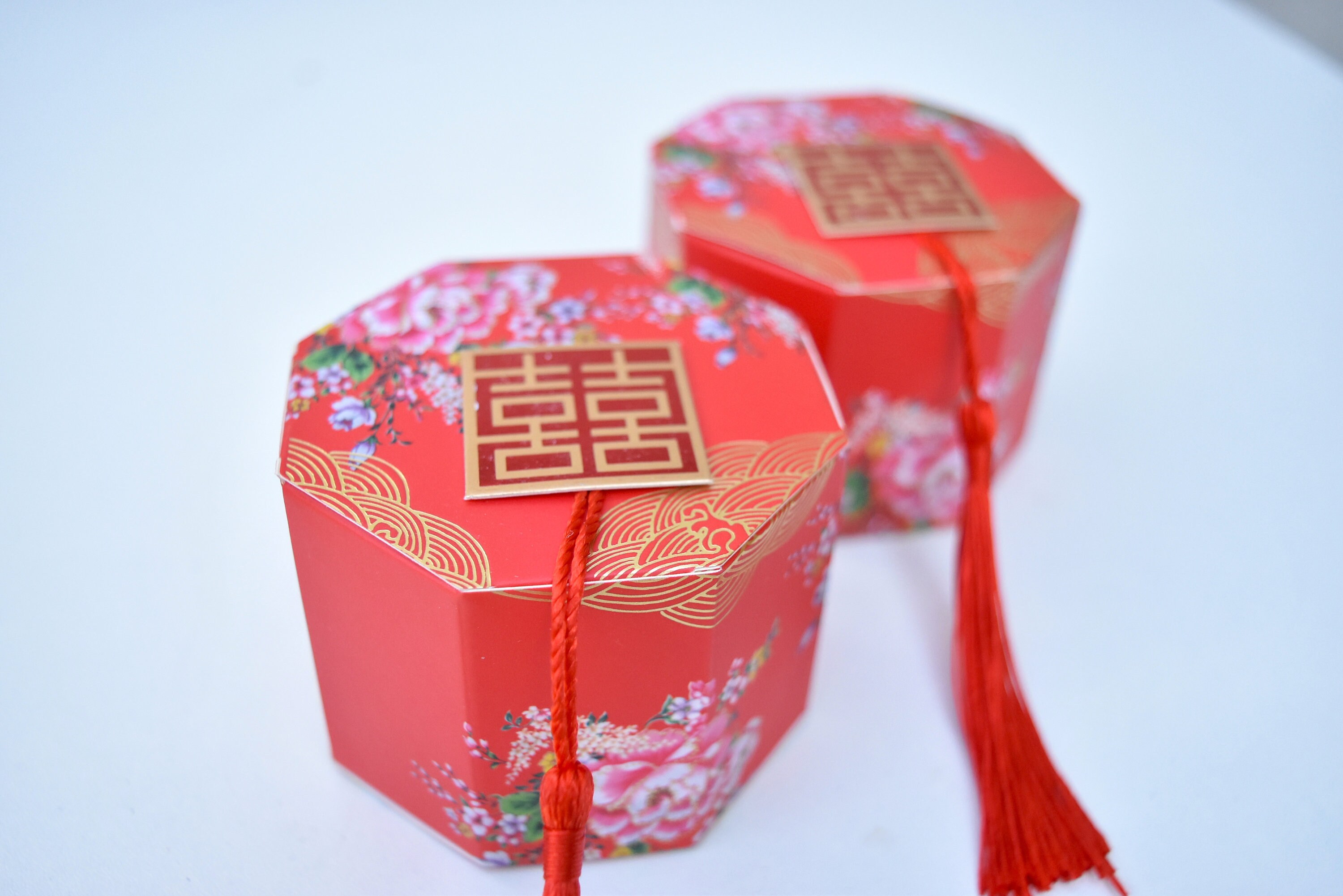 Chinese Double Happiness Floral Wedding Favour Box With - Etsy UK