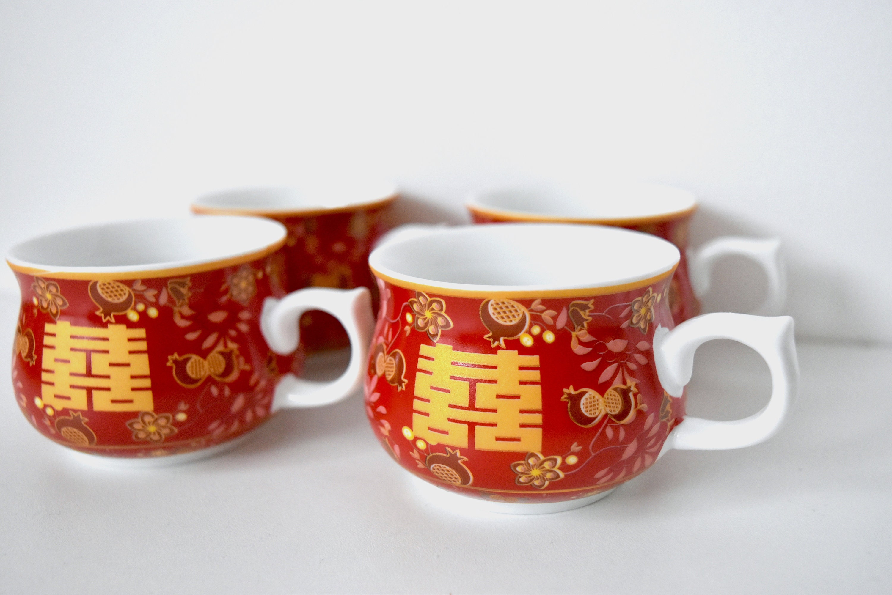Lotus Seed Chinese Wedding Double Happiness Tea Set/tea - Etsy UK