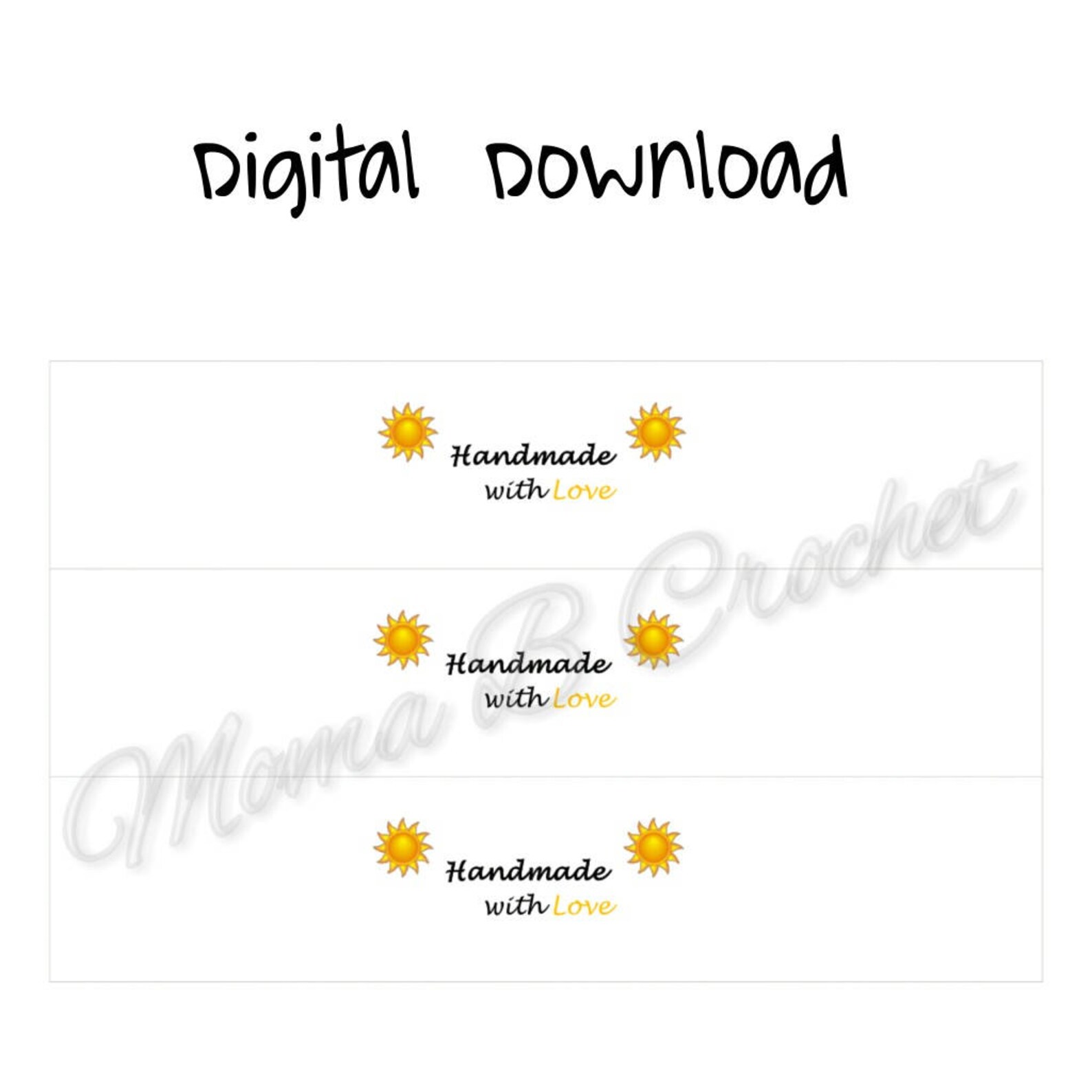 Summer Sun Wrap Labels, Printable Wrap Labels, Packaging Labels, PDF ...