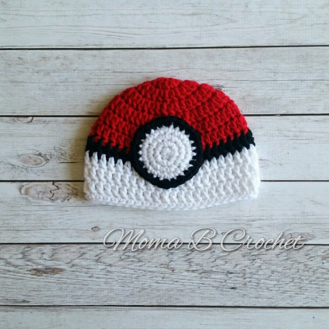 Crochet Pokeball Hat Pokeball Hat Pokemon Hat Baby Pokemon - Etsy