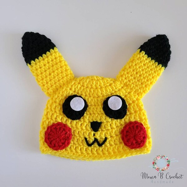 Pikachu Crochet Hat Pattern - Etsy