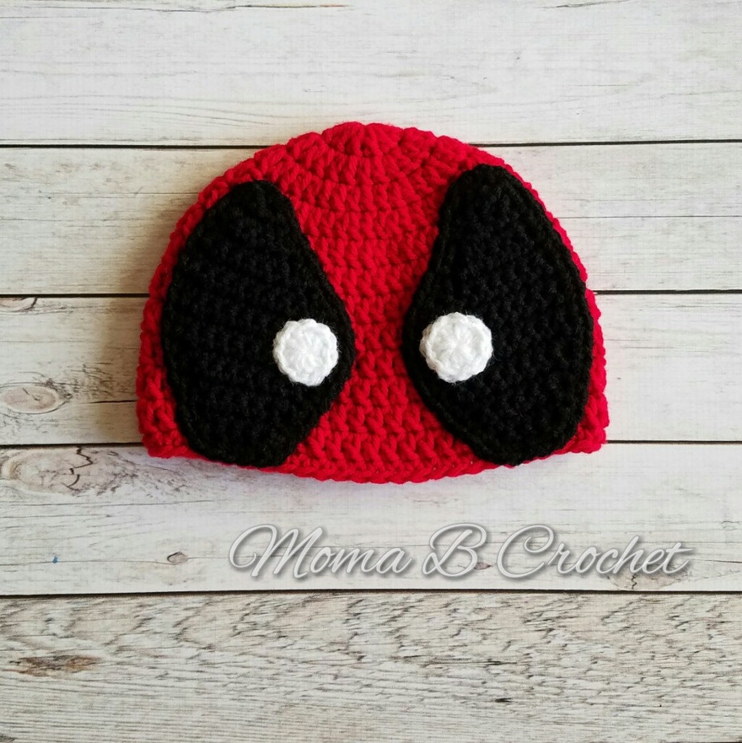 Crochet Deadpool Hat Deadpool Hat Baby Deadpool Hat Child - Etsy