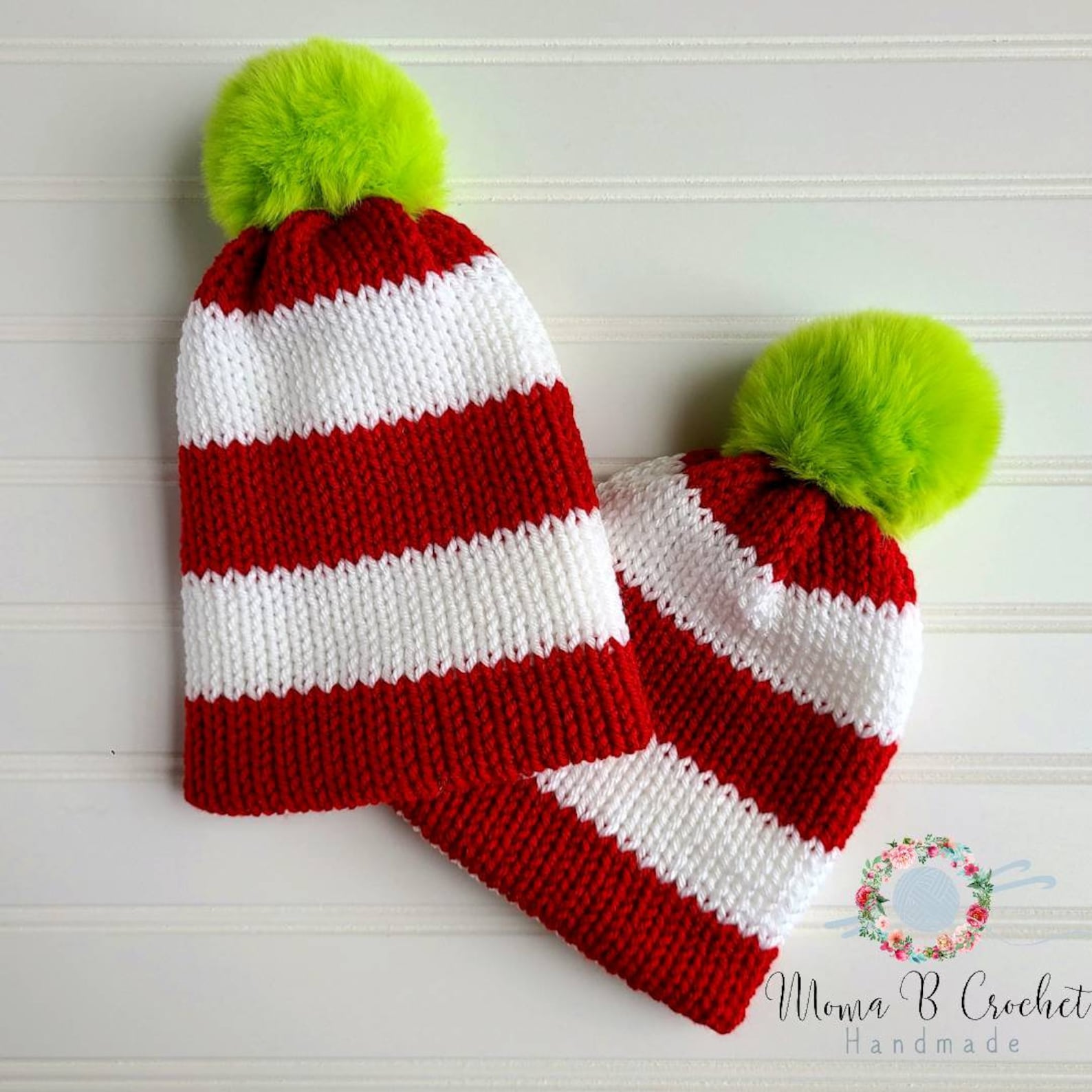 Knit Beanie Grinch Beanie Grinch Knit Beanie Adult Knit - Etsy
