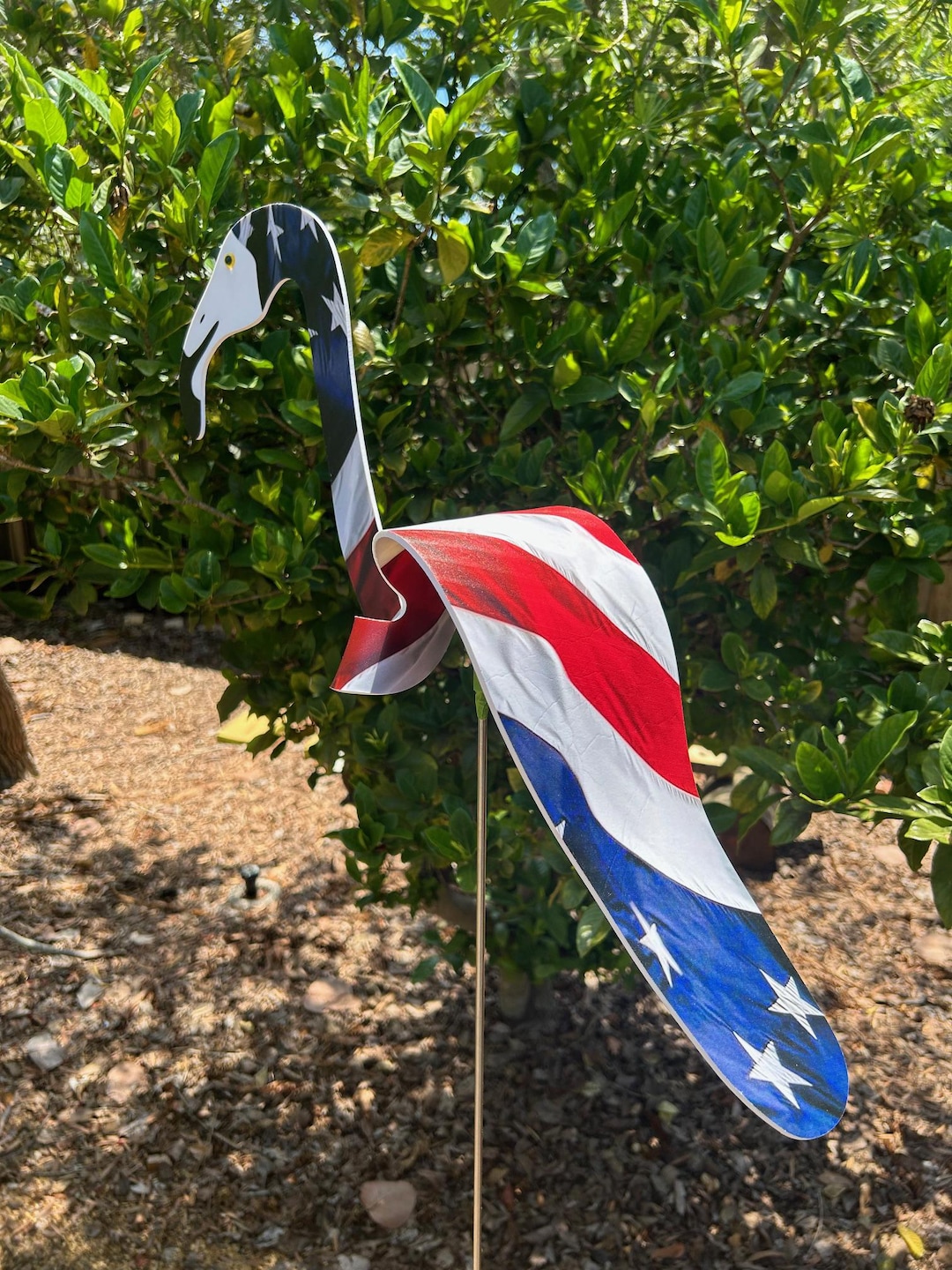 PVC Bobbing USA Flag Flamingo Bobbers by Nauti-birds and Critters ...