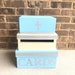 Baptism Card Box Centerpiece mid-size 3 Tier Blue and - Etsy