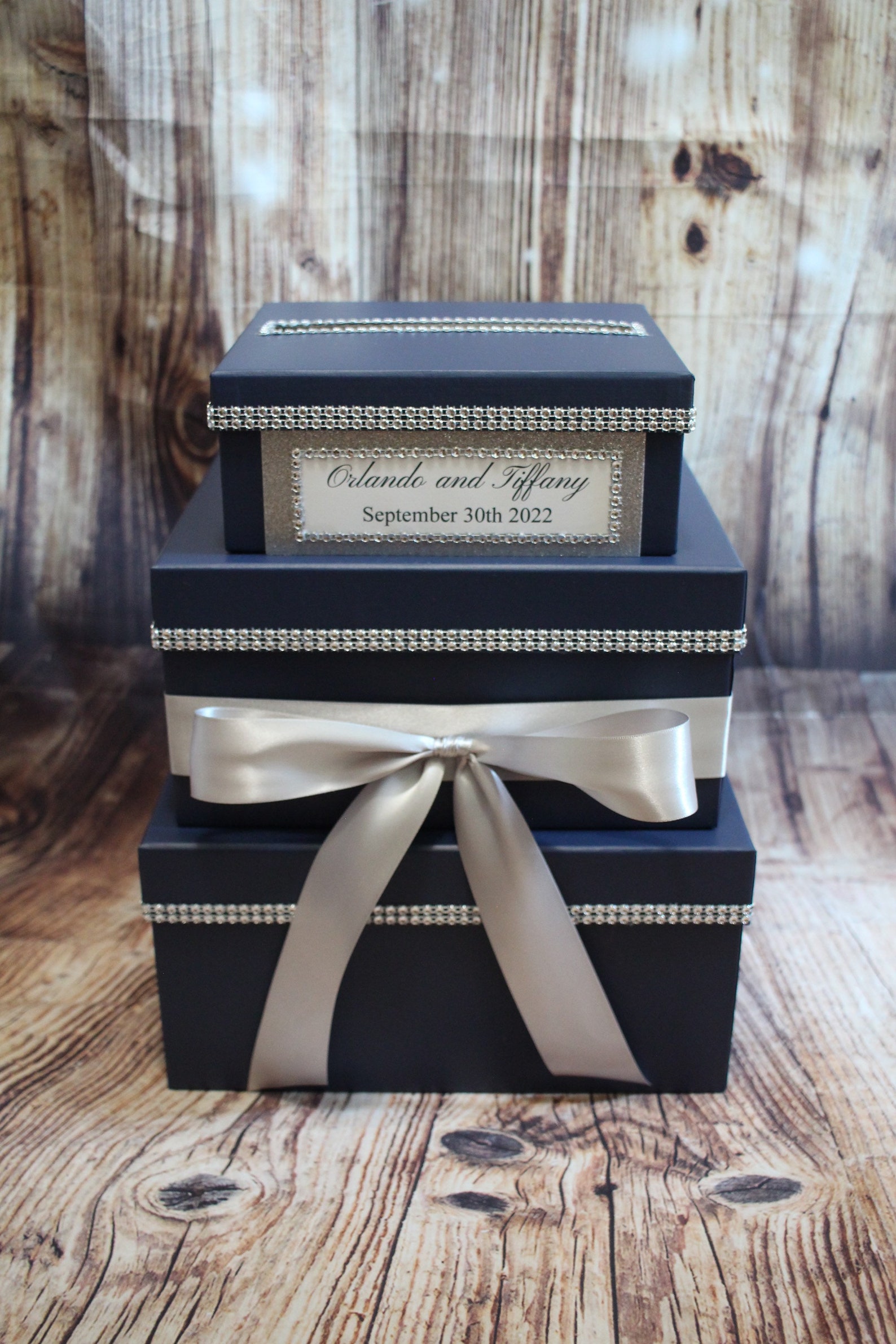 Navy Card Box Giftcard Box and Navy Blue Money Box - Etsy