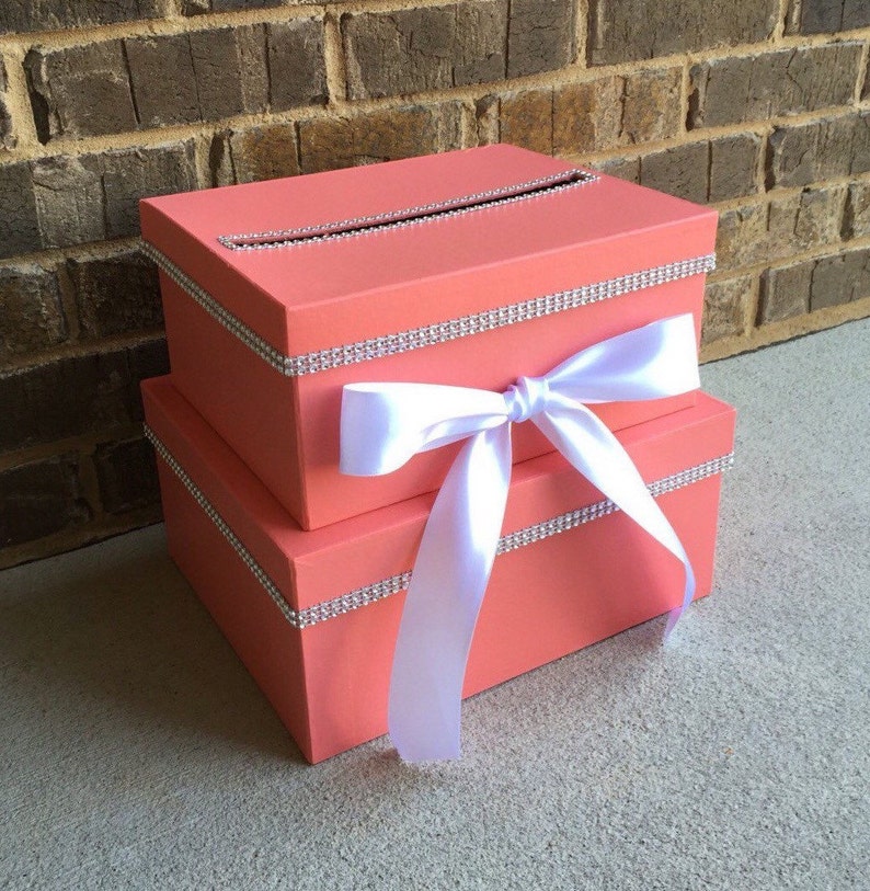 Navy Card Box Centerpiece (mid-size), Blue 2 Tier Shower or Birthday ...