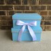 Royal Blue Card Box Centerpiece, Baby Blue Card Box or Birthday Card ...