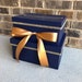 Navy Card Box Centerpiece (mid-size), Blue 2 Tier Shower or Birthday ...