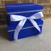 Royal Blue Card Box Centerpiece, Baby Blue Card Box or Birthday Card ...