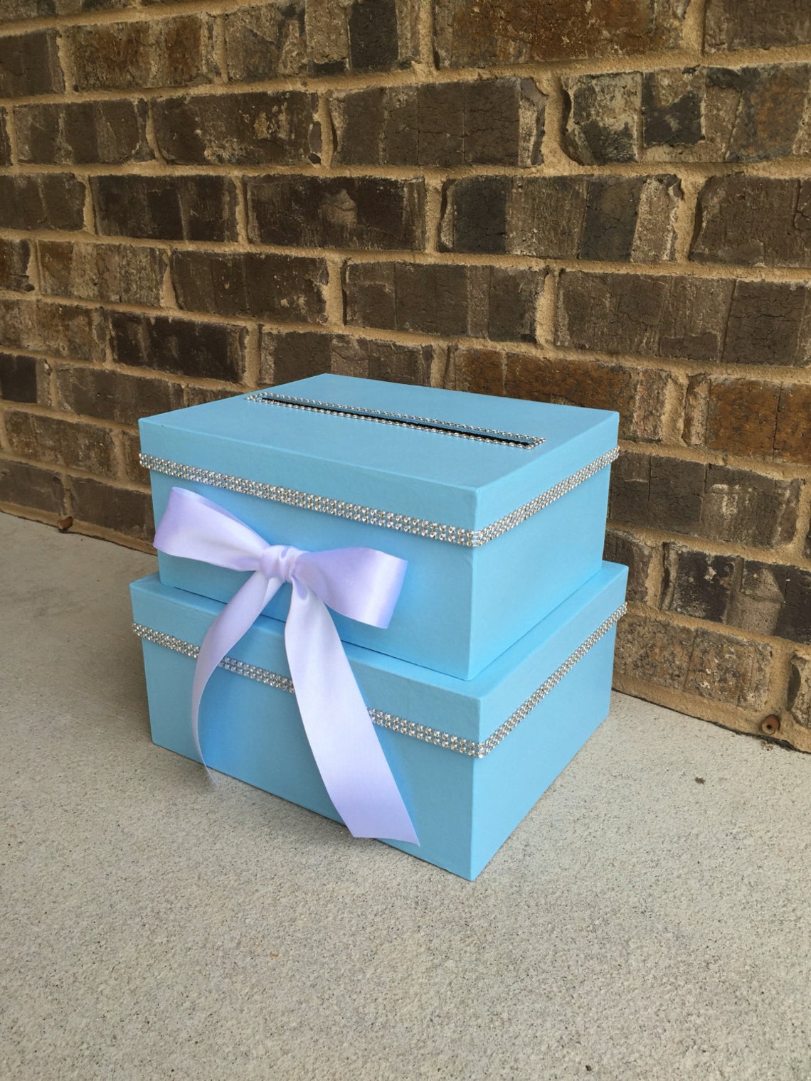 Royal Blue Card Box Centerpiece Baby Blue Card Box or - Etsy