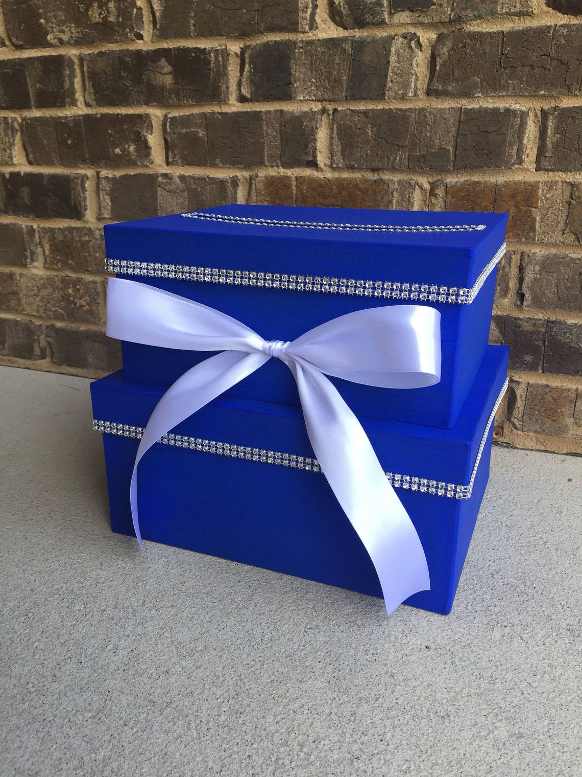 Royal Blue Card Box Centerpiece Baby Blue Card Box or - Etsy