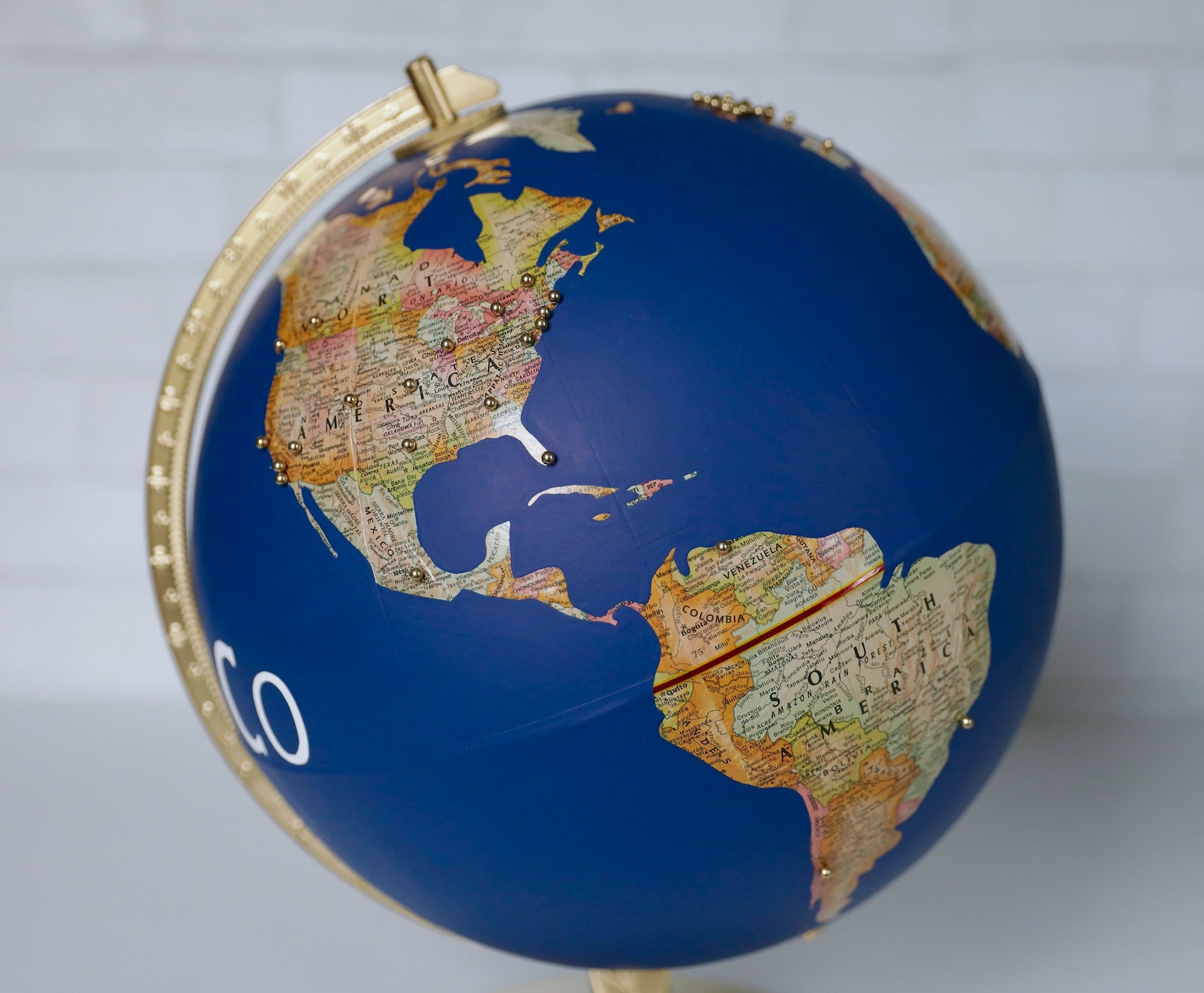 Travel Globe With Push Pins Gifts for Travelers Airplane Hearts Travel ...