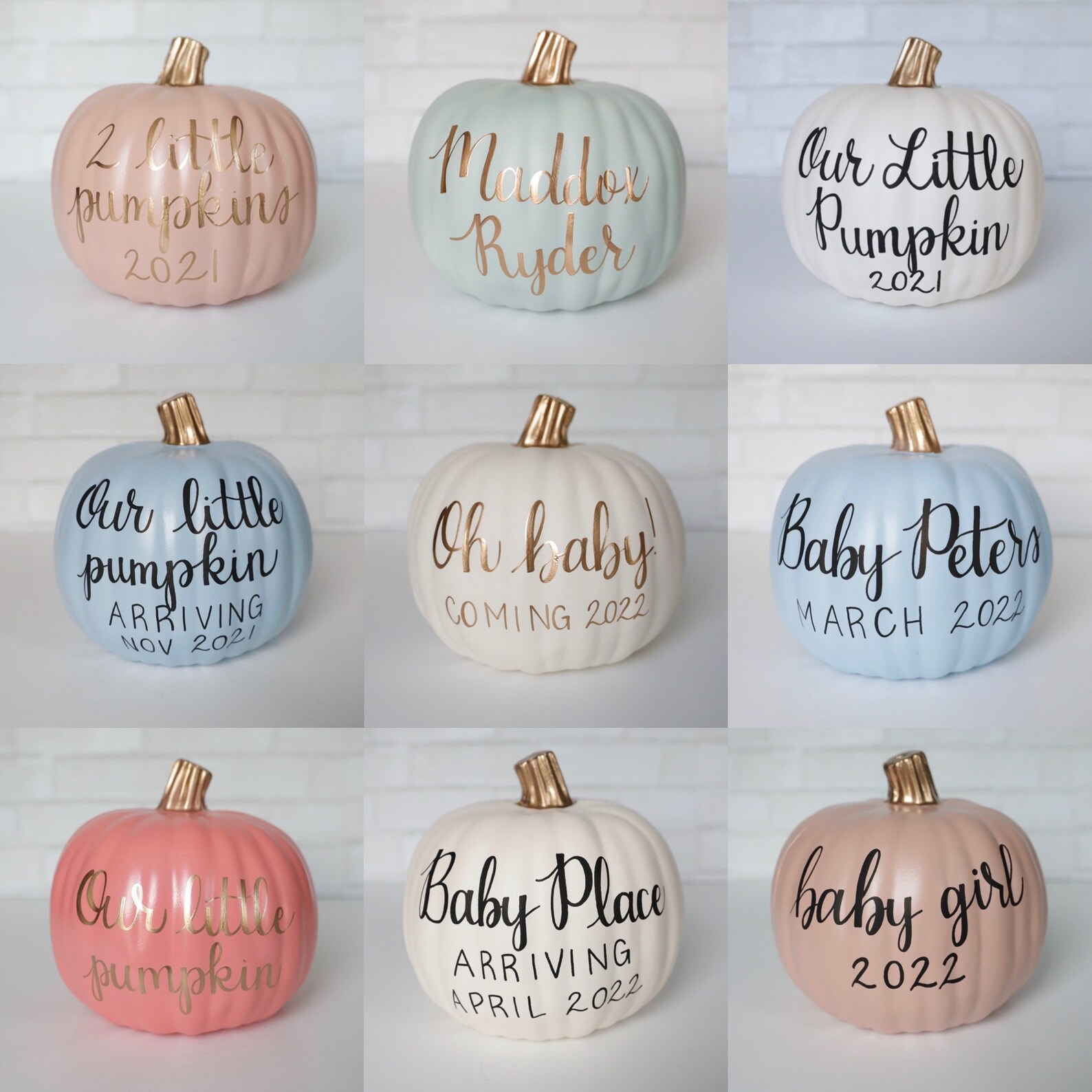 Baby Announcement Pumpkins, Gender Reveal Pumpkin, Pregnancy ...