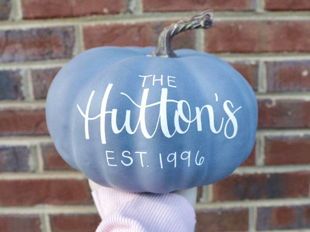 Personalized Pumpkins, Family Name Pumpkin Sign, Custom Wedding Pumpkin ...