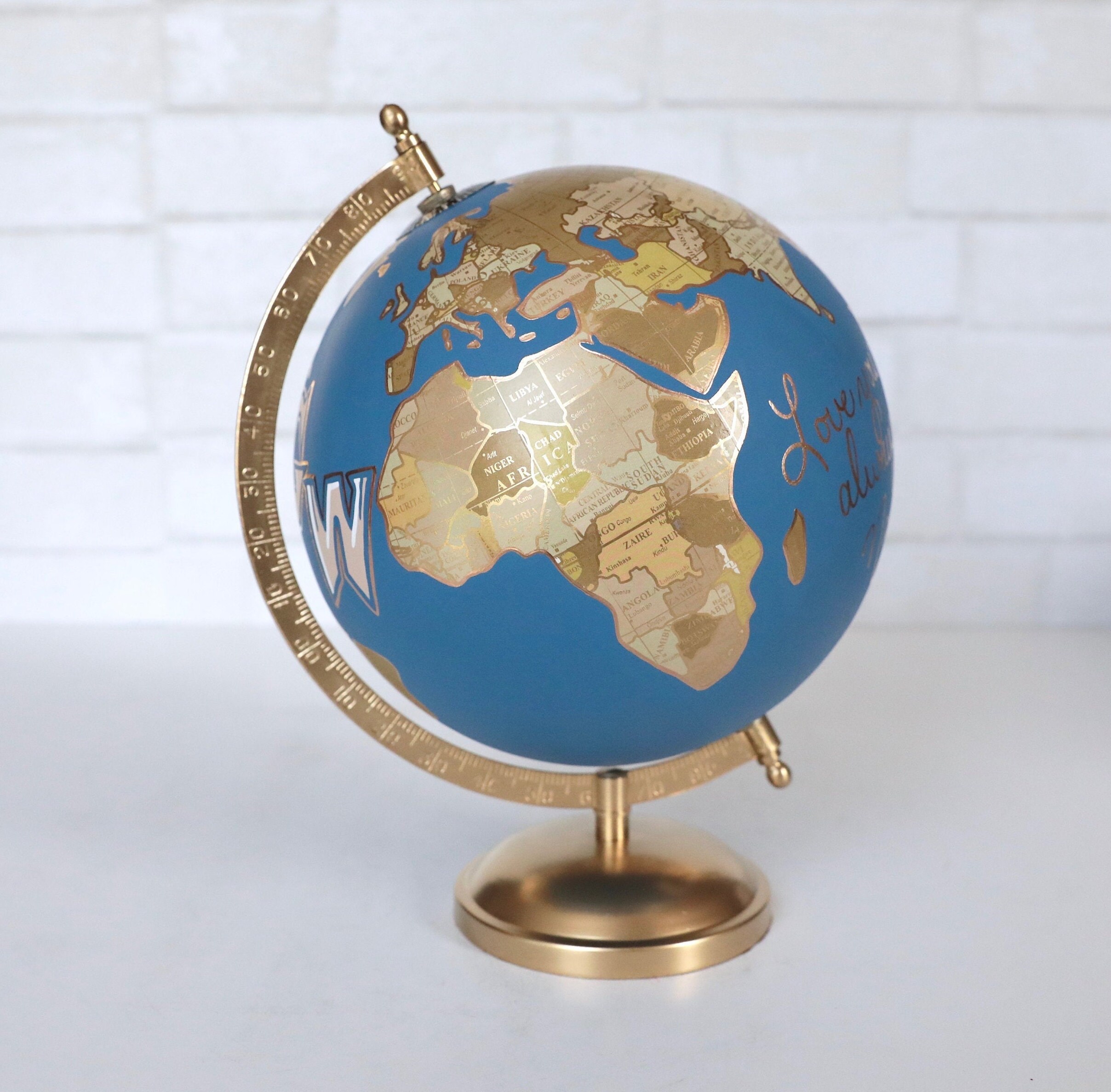Custom University Globe College Logo College Mascot Hand | Etsy