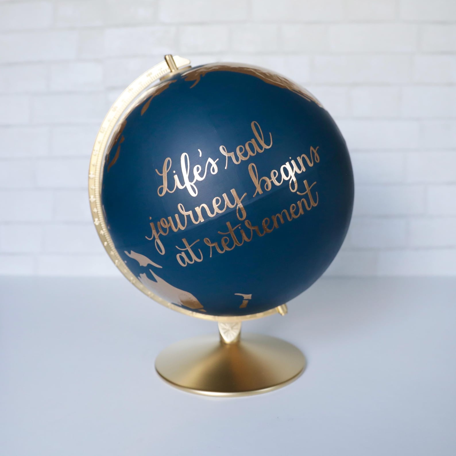 Retirement Party Guest Book Globe Custom Personalized World Map Sign ...