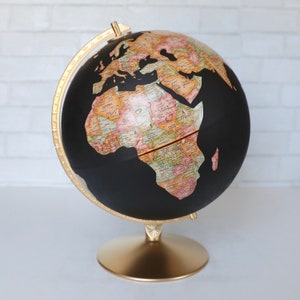 Custom World Globe Family Travel Log Map Push Pin Countries Traveled ...