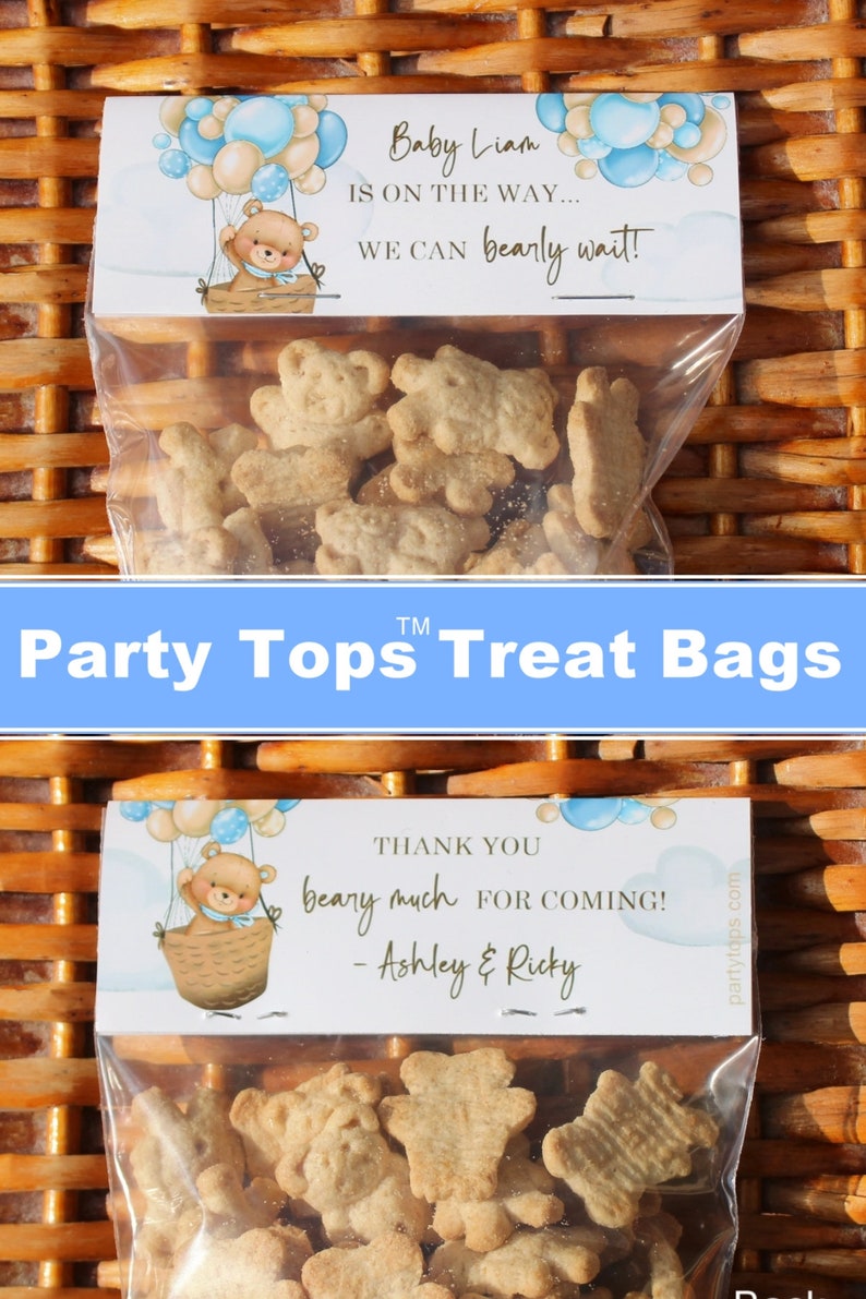 Bearly Wait Baby Shower Treat Bag Toppers: Teddy Bear Party Favors - Etsy
