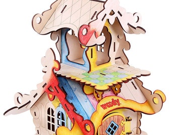 Dream House Out of Cardboard Dollhouse Paper Toy Eco Toy - Etsy