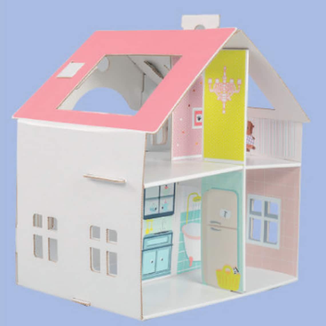 Dream House Out of Cardboard, Dollhouse, Paper Toy, Eco Toy, Creative ...